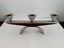 Vintage Mid Century Modern Scandinavian Style Chrome And Walnut 3 Flame ...