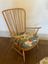 Ercol Vintage Model 478 Easy Armchair And Footstool Covered With ...