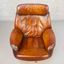 Vintage Danish Tan Leather Swivel Chair | Vinterior