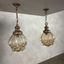 Pair Of Amber Bubble Glass Pendant Lights By Helena Tynell For ...