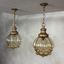 Pair Of Amber Bubble Glass Pendant Lights By Helena Tynell For ...