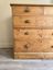 Antique Solid Pine Chest Of Drawers Original Dovetail Design Cup ...