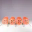 1960s Dining Chairs In Orange Fiberglass On Chrome Metal H Base ...