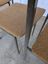 Vintage Industrial School Chairs: Brown Fabric, Black Metal Base (1 Of ...