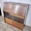 Mid Century Tiger Oak Bureau Bookcase Display Cabinet | Vinterior