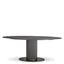 Oval Outdoor Dining Table With Bronze Finish And Grey Ceramic Top ...