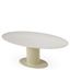 Oval Outdoor Dining Table With Sand Finish And Cream Ceramic Top ...