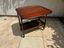 Vintage Mid Century Dark Wood Tea Trolley With Drop Leaf Sides. | Vinterior