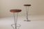 Set Of Two Bar Stools Patinated Leather By Piet Hein For Fritz Hansen ...
