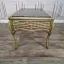 Vintage Rattan Coffee Table Smoked Glass Green Painted Wicker Retro ...