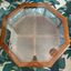 Vintage Octagonal Coffee Table | Glass Top, Cane Shelf, Coastal Style ...