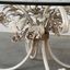 Elegant French Toleware Coffee Table With Floral Iron Base & Beveled ...
